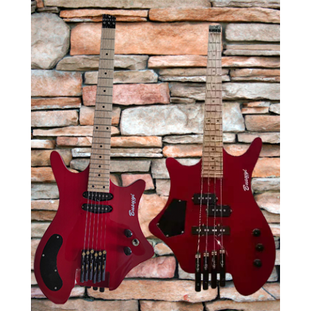 4 String Short Scale Bass/ 6 String Headless Neck Thru Busuyi Guitar