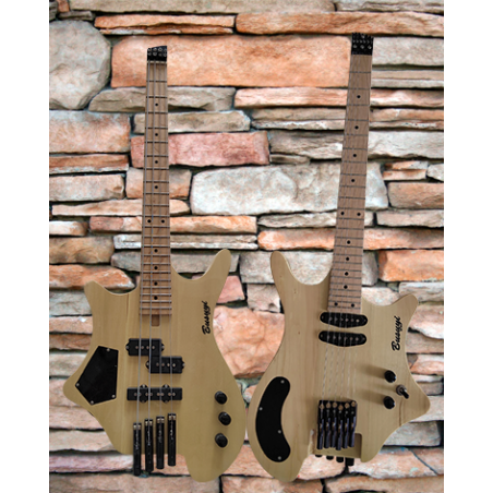 4 String Short Scale Bass/ 6 String Headless Neck Thru Busuyi Guitar